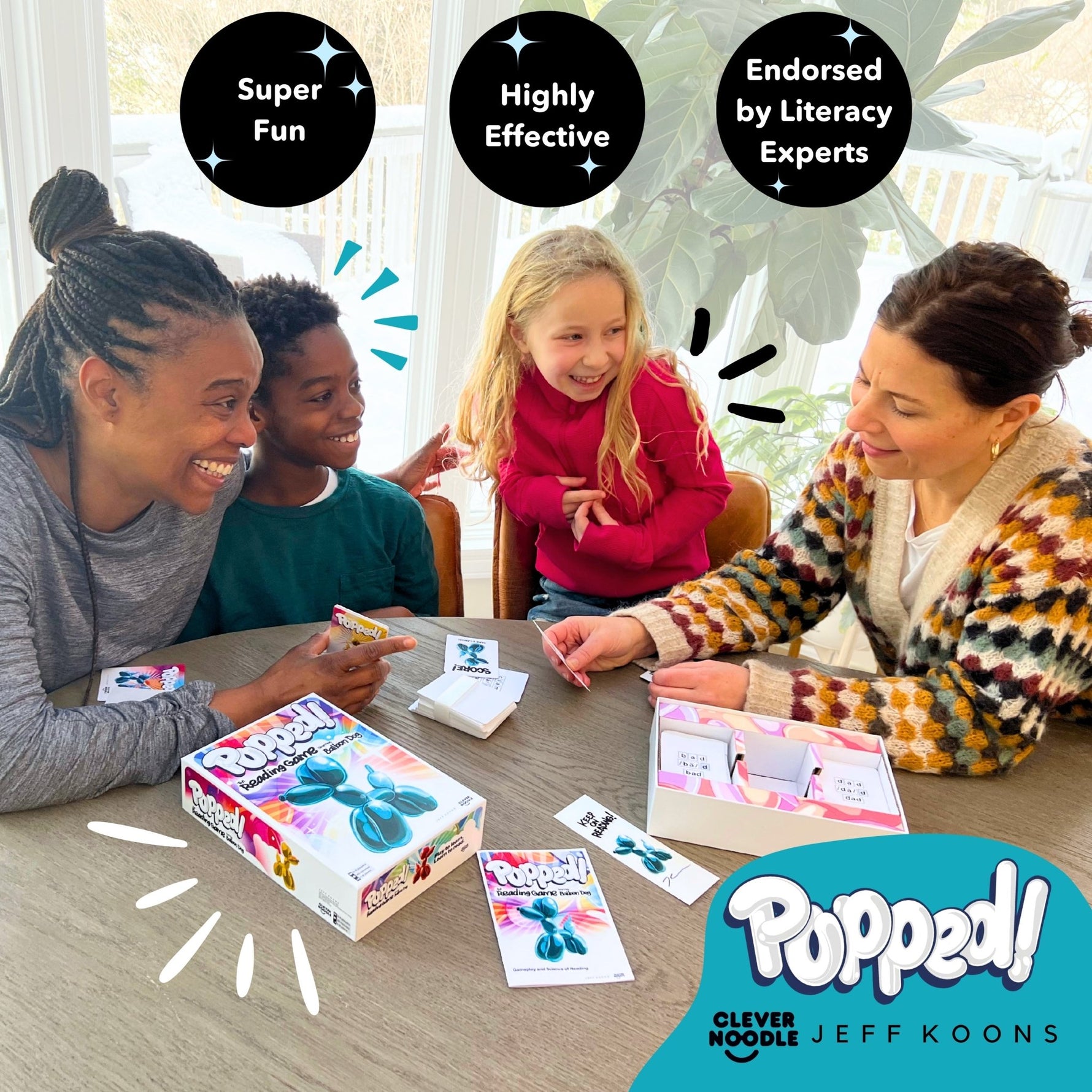 Popped! 250 CVC Word Card Game with Balloon Dog | Clever Noodle